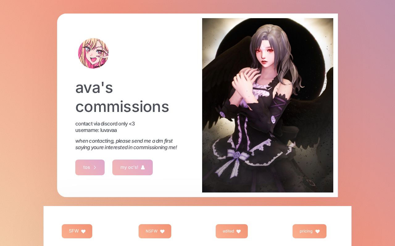 ava's commissions